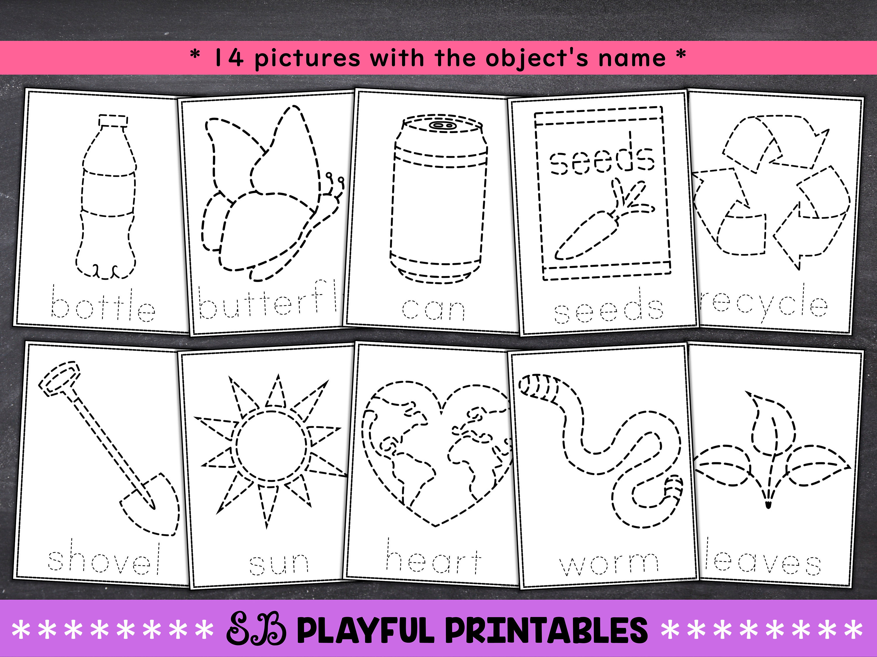 Earth Day Tracing Practice Worksheets, Fine Motor Skills Practice, Pre ...