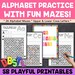 Alphabet Mazes for Kids, Letter Identification Activities, Upper Case ...