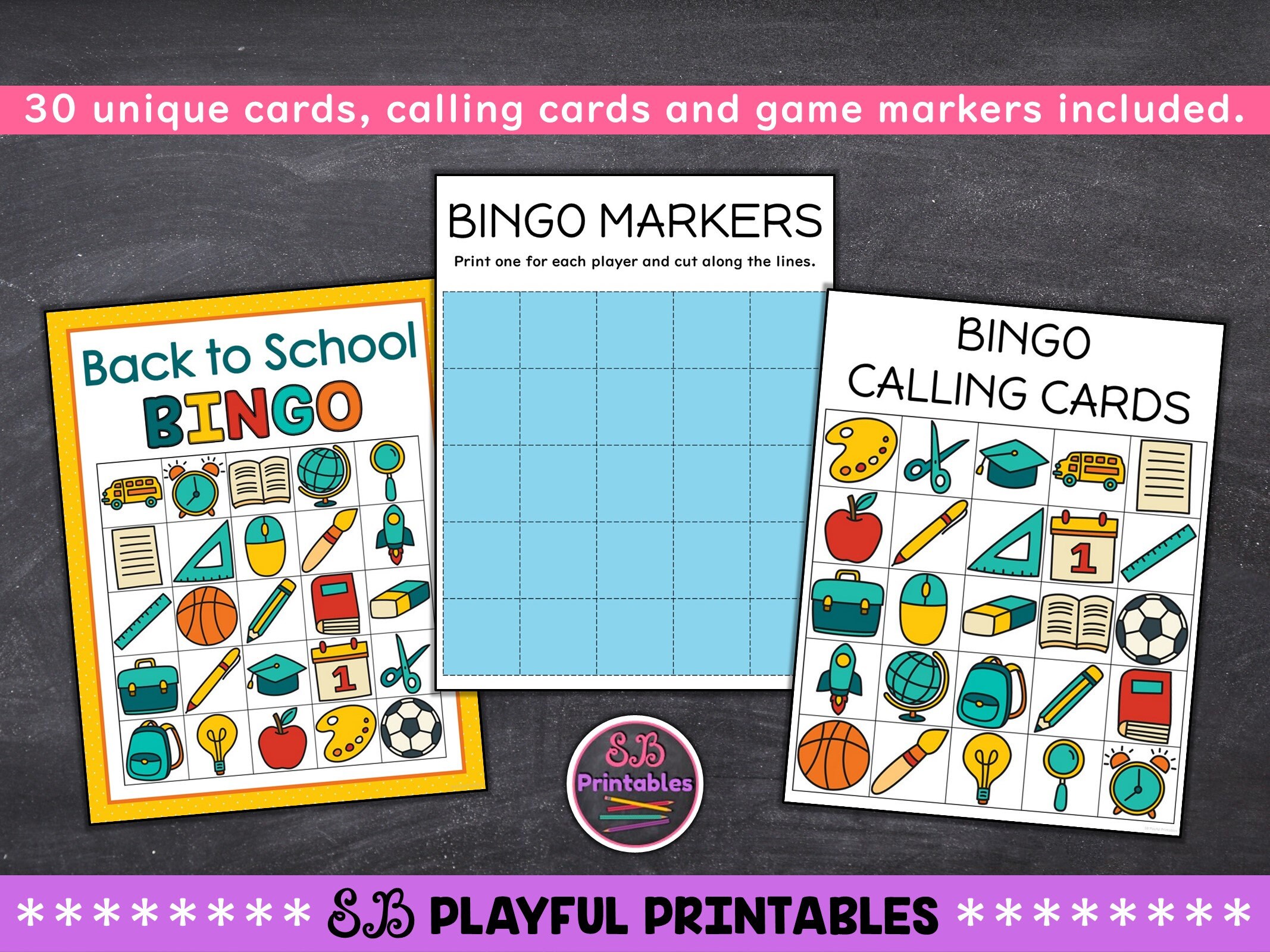 Back to School Bingo Game for Kids and Adults, BTS Printable Game, Back ...