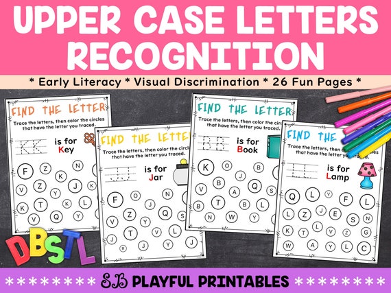 Upper Case Letter Recognition Printables Alphabet Printables | Etsy