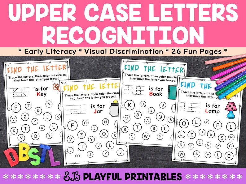 Upper Case Letter Recognition Printables Alphabet Printables - Etsy