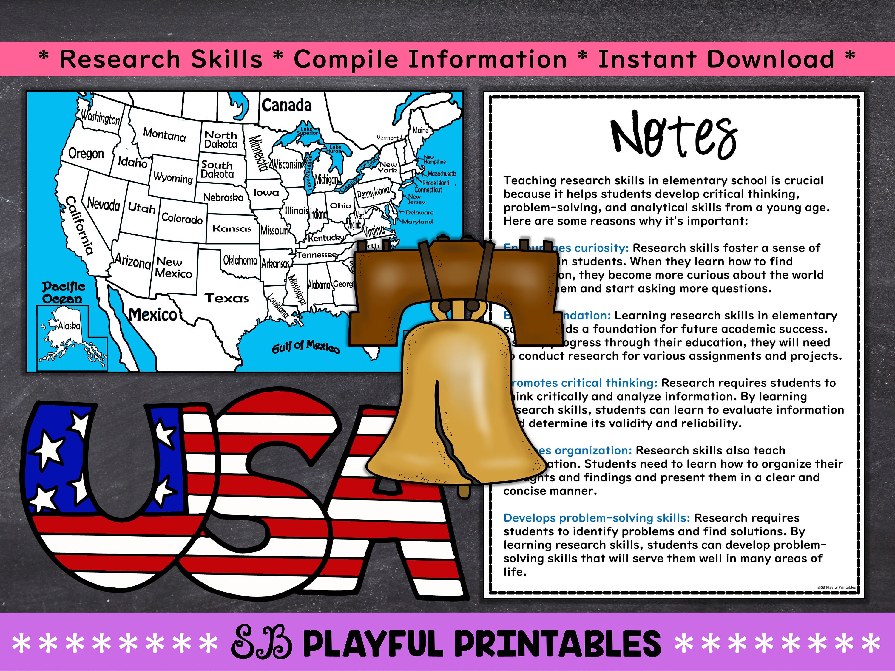 Printable State Research Worksheets for Kids, Printable Templates for ...