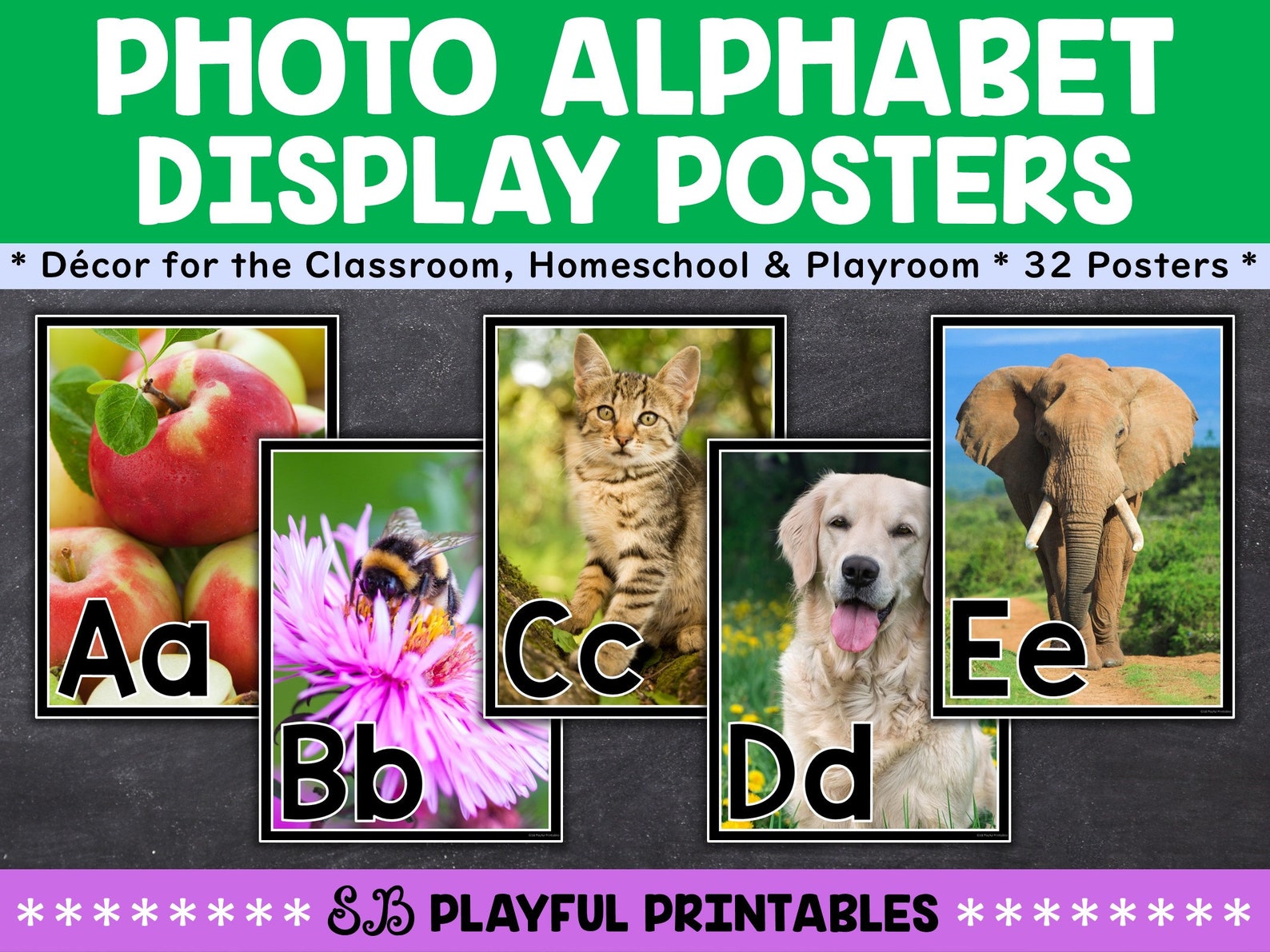 Kids' Alphabet Photo Posters Alphabet Posters Printable | Etsy