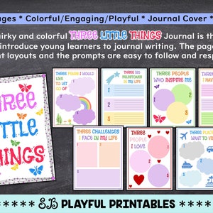 Daily Journal Printable for Kids Just Three Things Journal - Etsy