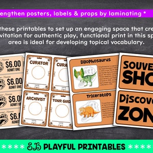 Dinosaur Museum Pretend Play, Dinosaur Museum Play Printables, Home ...