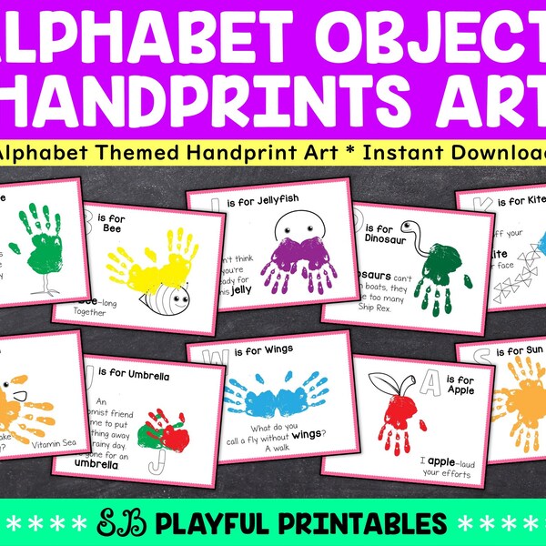 Handprint Alphabet - Etsy