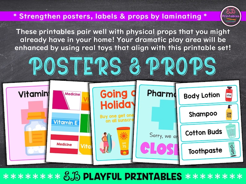 Pharmacy Pretend Play, Pharmacy Play Printables, Home School Activity ...
