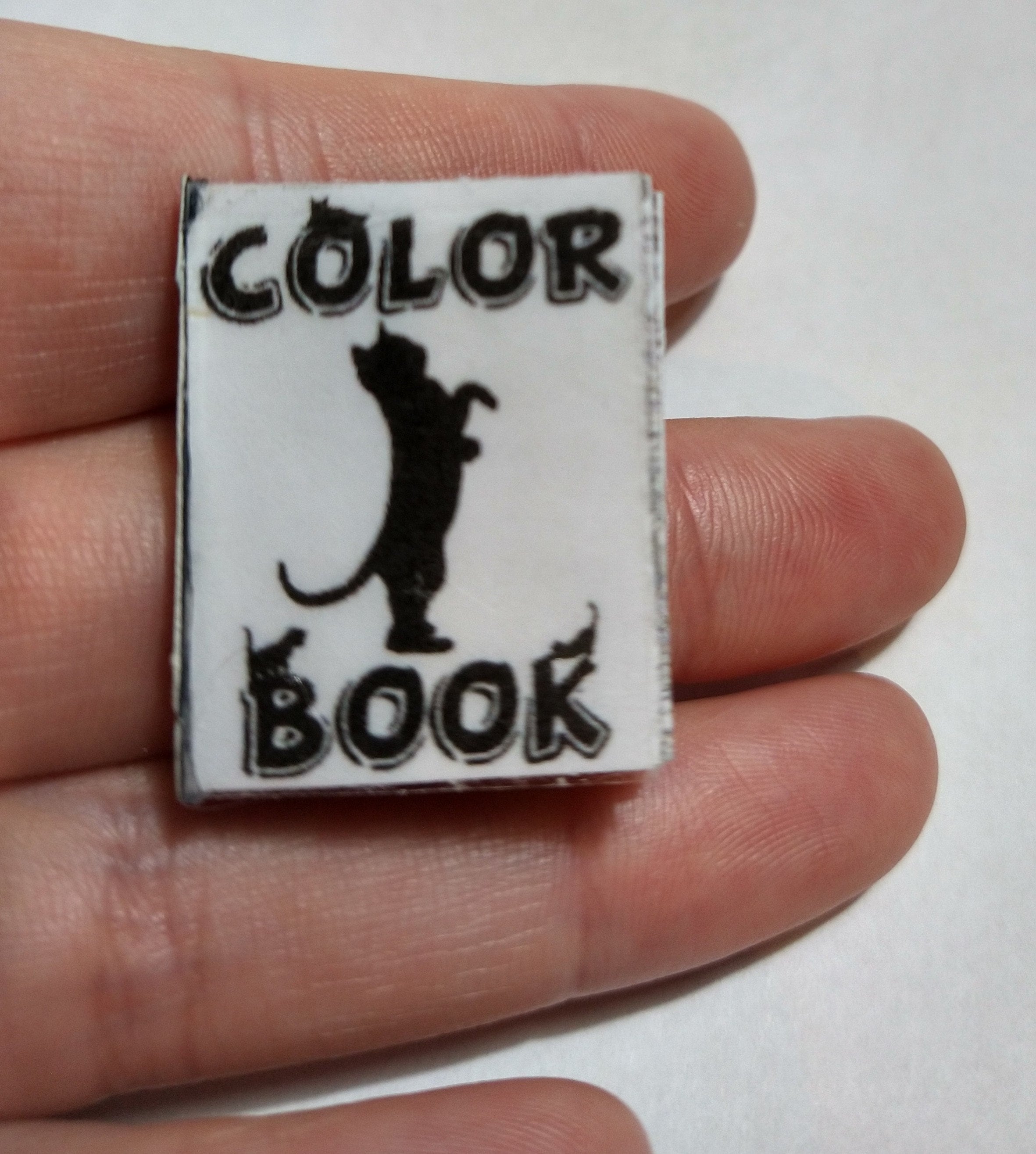 1 Inch Miniature Coloring Book pages CAN BE COLORED Best Fits Scale 1: ...