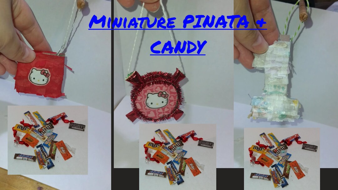 HANDMADE MINIATURE PINATA With Fake Miniature Candy Inside 1:12 - Etsy