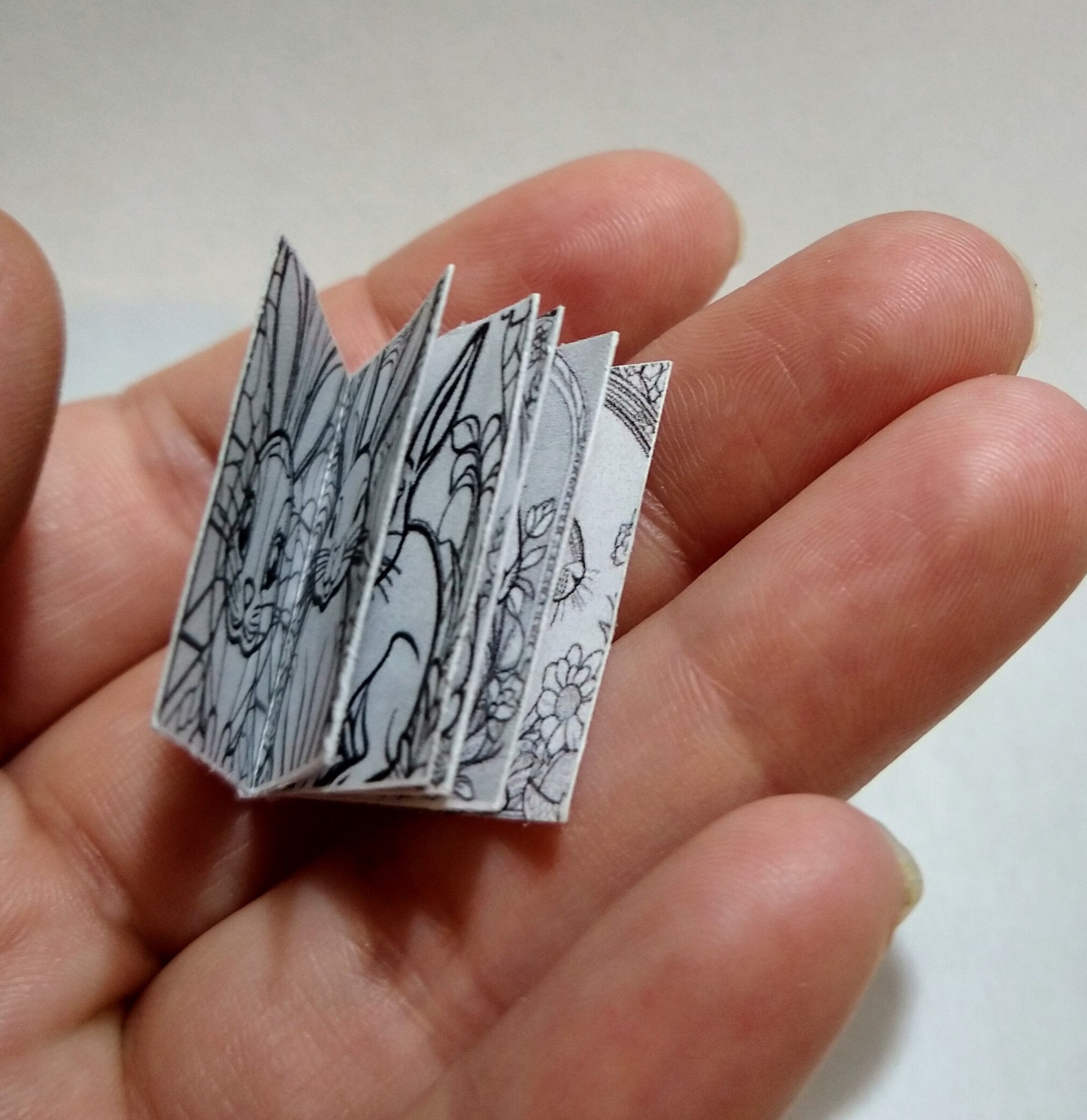 1 Inch Miniature Coloring Book pages CAN BE COLORED Best Fits Scale 1: ...