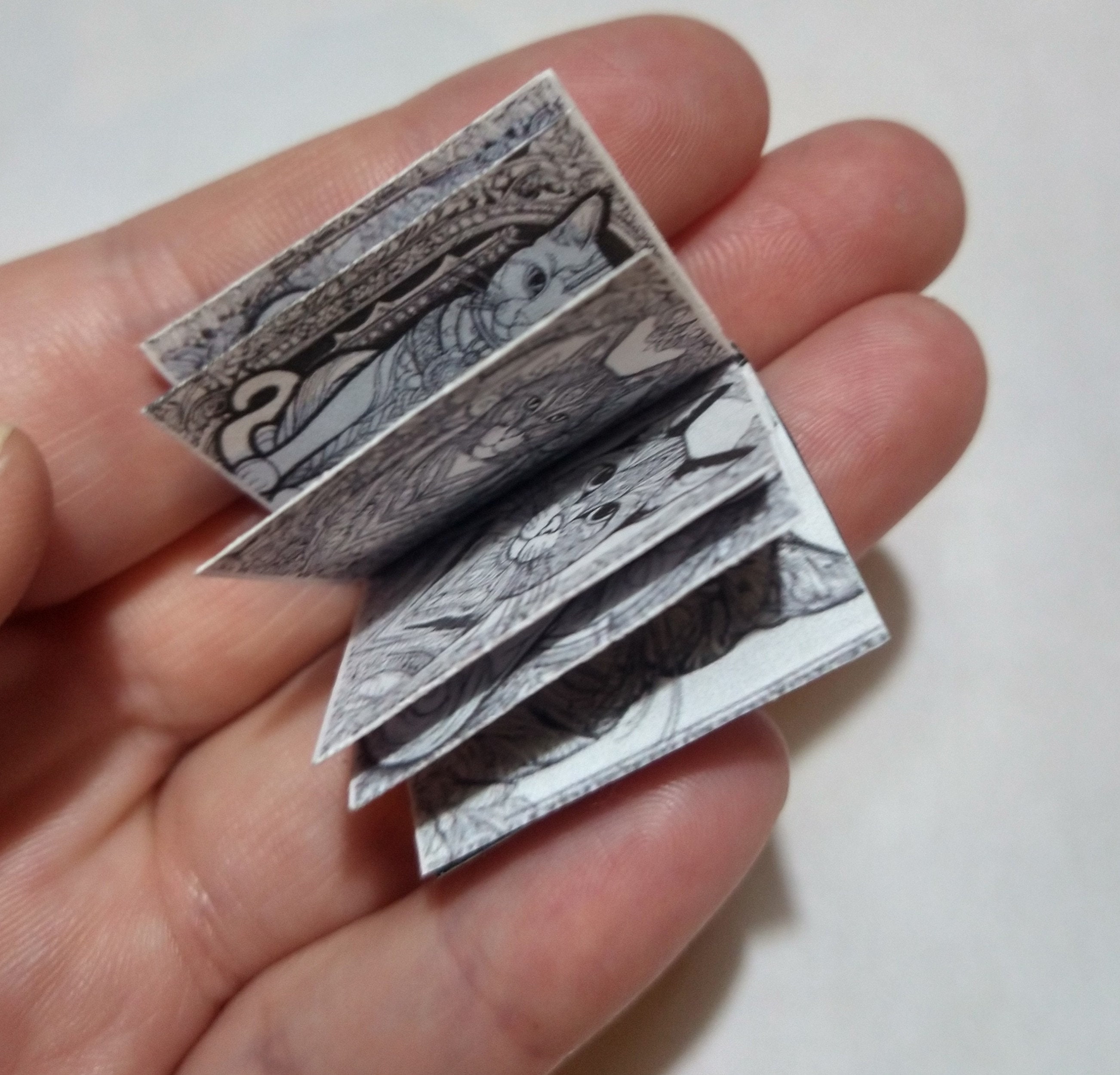 1 Inch Miniature Coloring Book pages CAN BE COLORED Best Fits Scale 1: ...