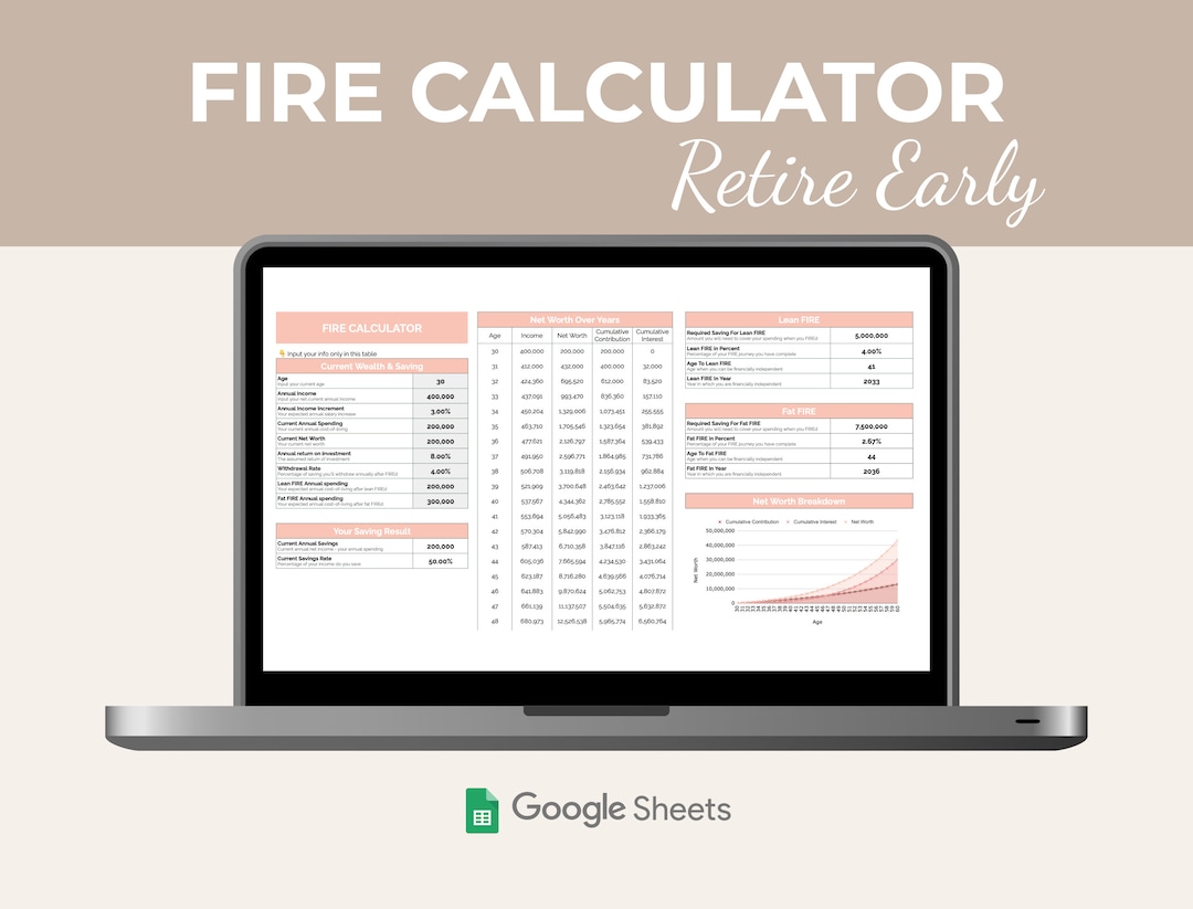 Retirement Calculator | FIRE Calculator | Financial Independent Retire ...