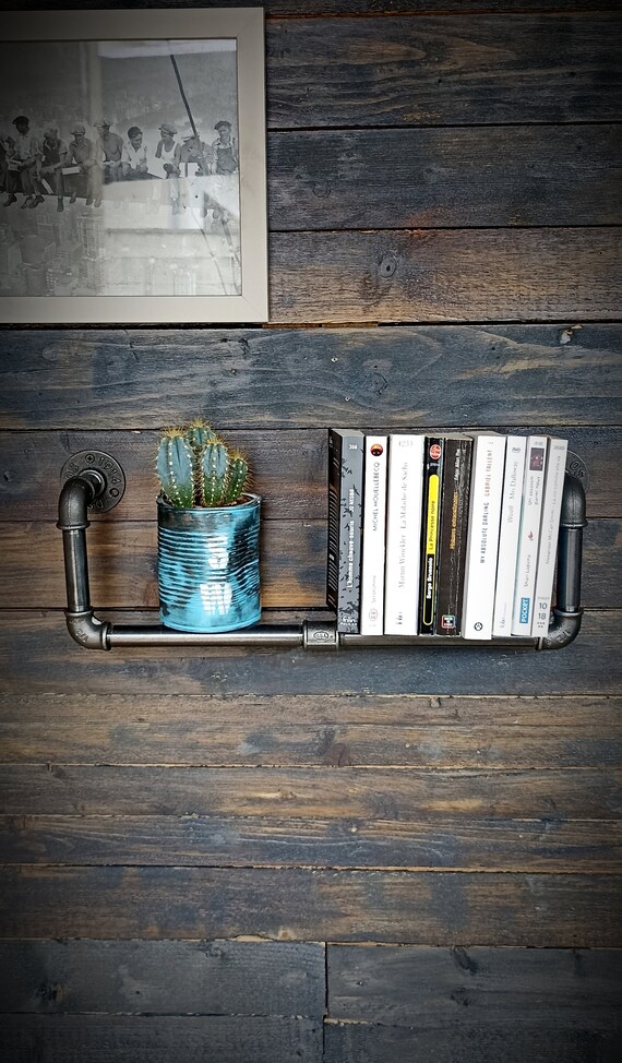 Industrial Style Wall Shelf Large Model Industrial Wall Etsy