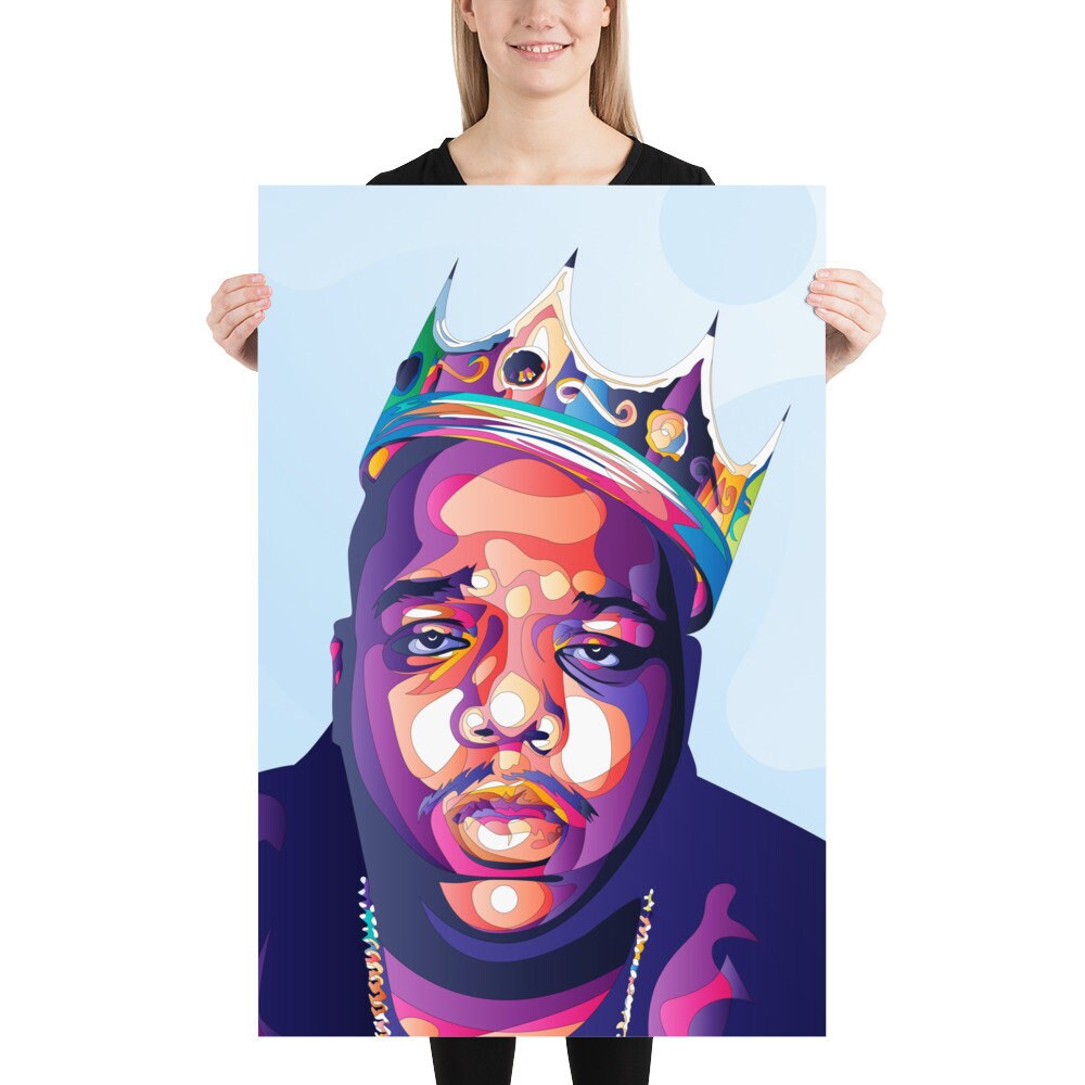 Notorious BIG Poster | Wall Art | Biggie Smalls | Biggie | Portrait ...