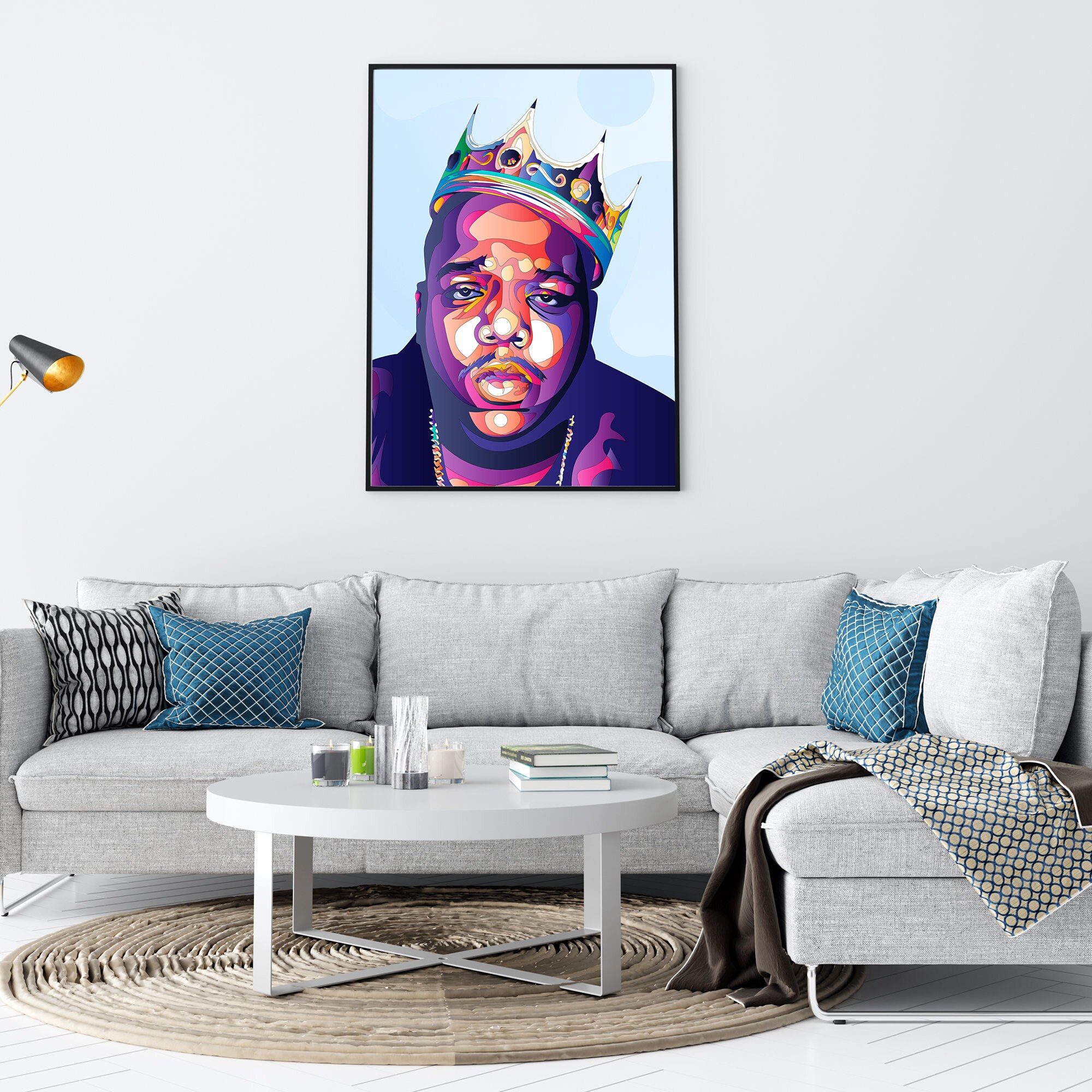 Notorious BIG Poster | Wall Art | Biggie Smalls | Biggie | Portrait ...