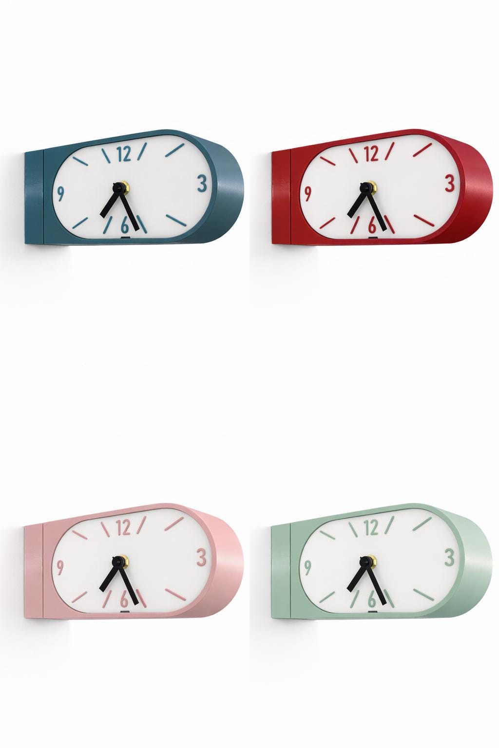 Double-sided 3D Printed Wall Clock, Modern and Original Design, a Wall ...