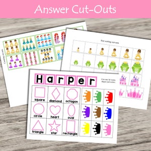 PERSONALIZED Princess Busy Book Page Files to Print MADE for YOU Name ...