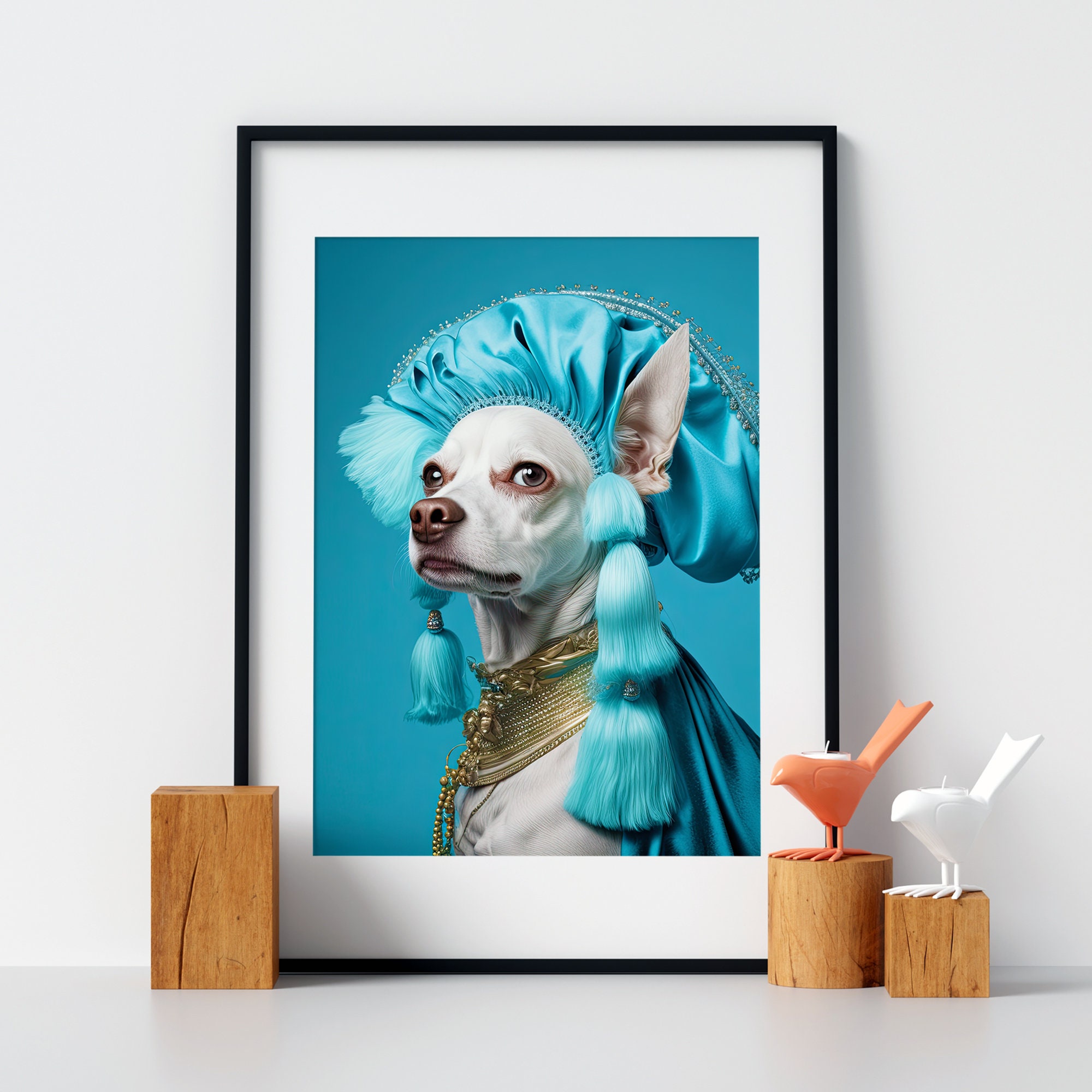 Fabulous Dog Portrait Dog in Drag Art Print Multiple Sizes - Etsy