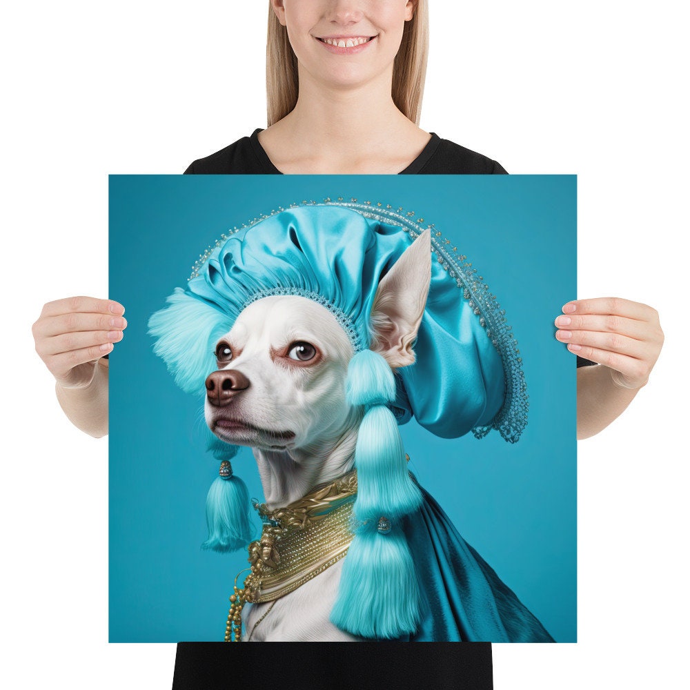 Fabulous Dog Portrait Dog in Drag Art Print Multiple Sizes - Etsy