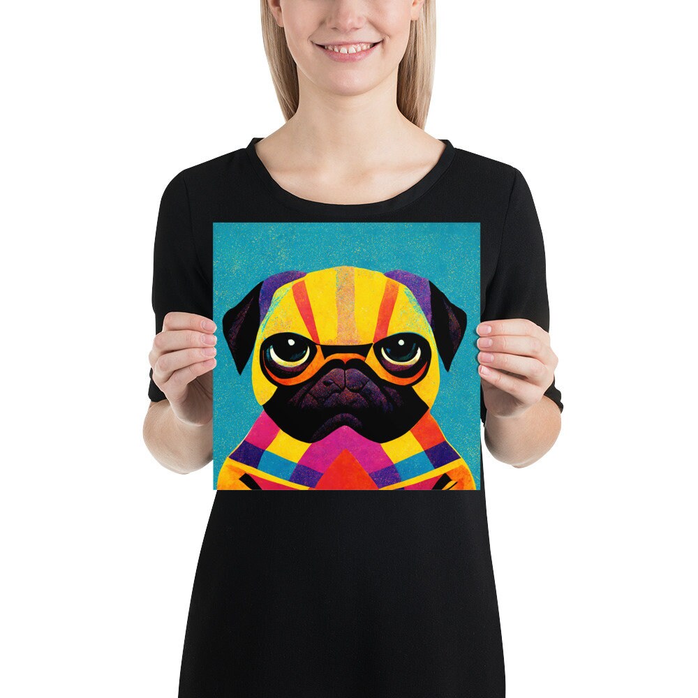 Pug Poster Pop Art Style Wall Art Multiple Sizes - Etsy