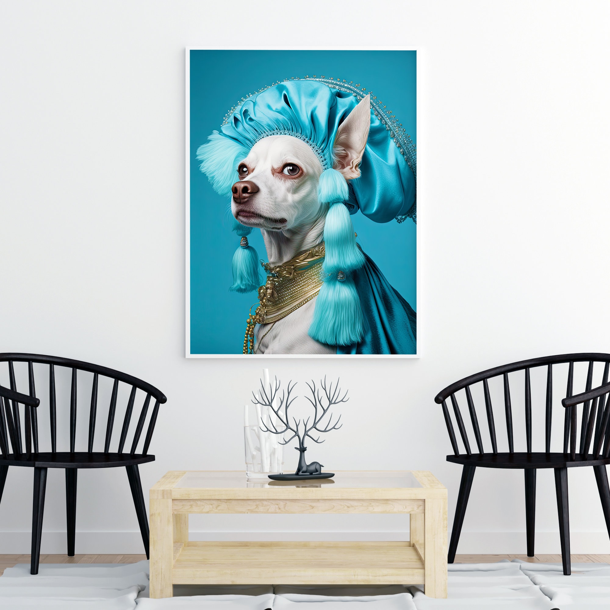 Fabulous Dog Portrait Dog in Drag Art Print Multiple Sizes - Etsy