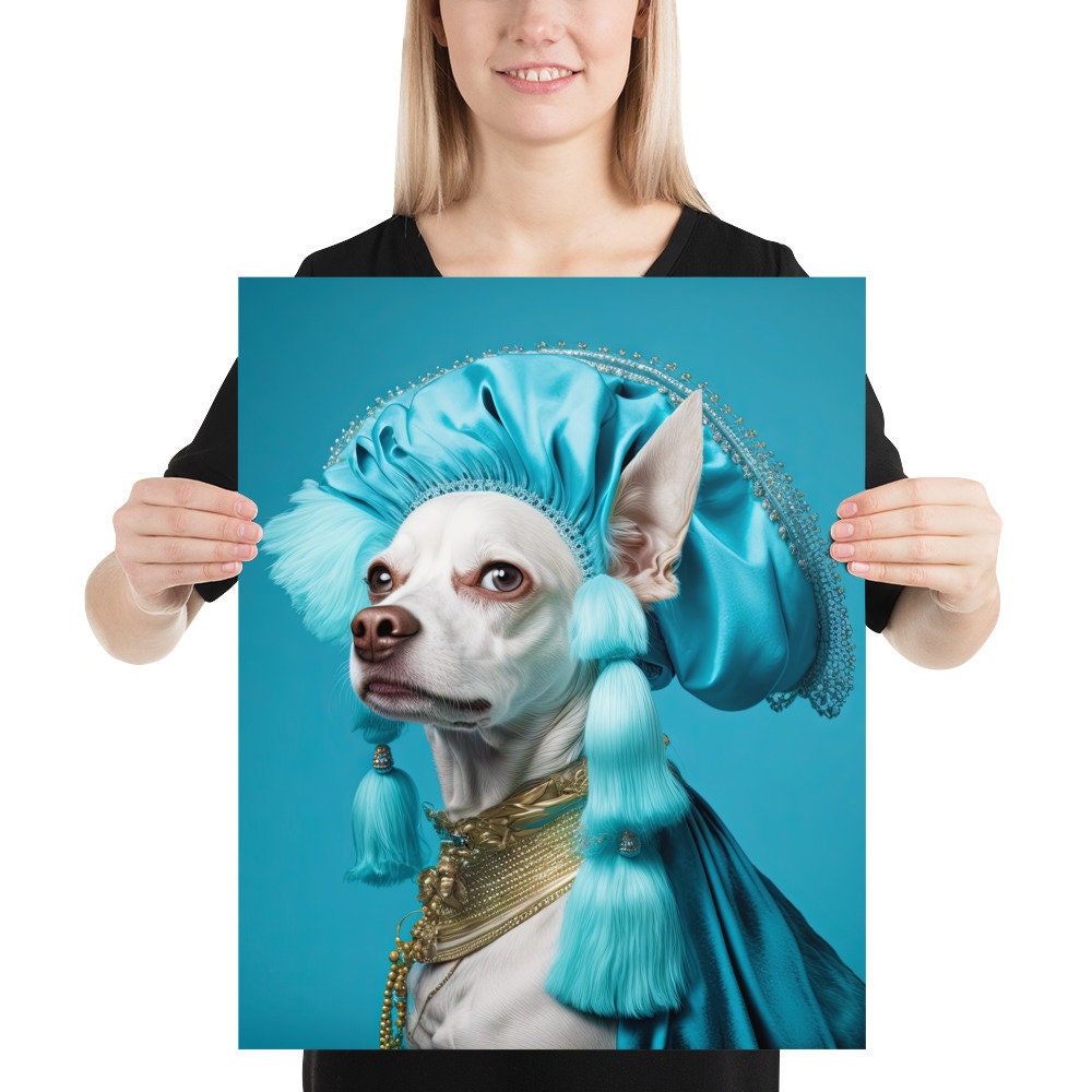 Fabulous Dog Portrait Dog in Drag Art Print Multiple Sizes - Etsy