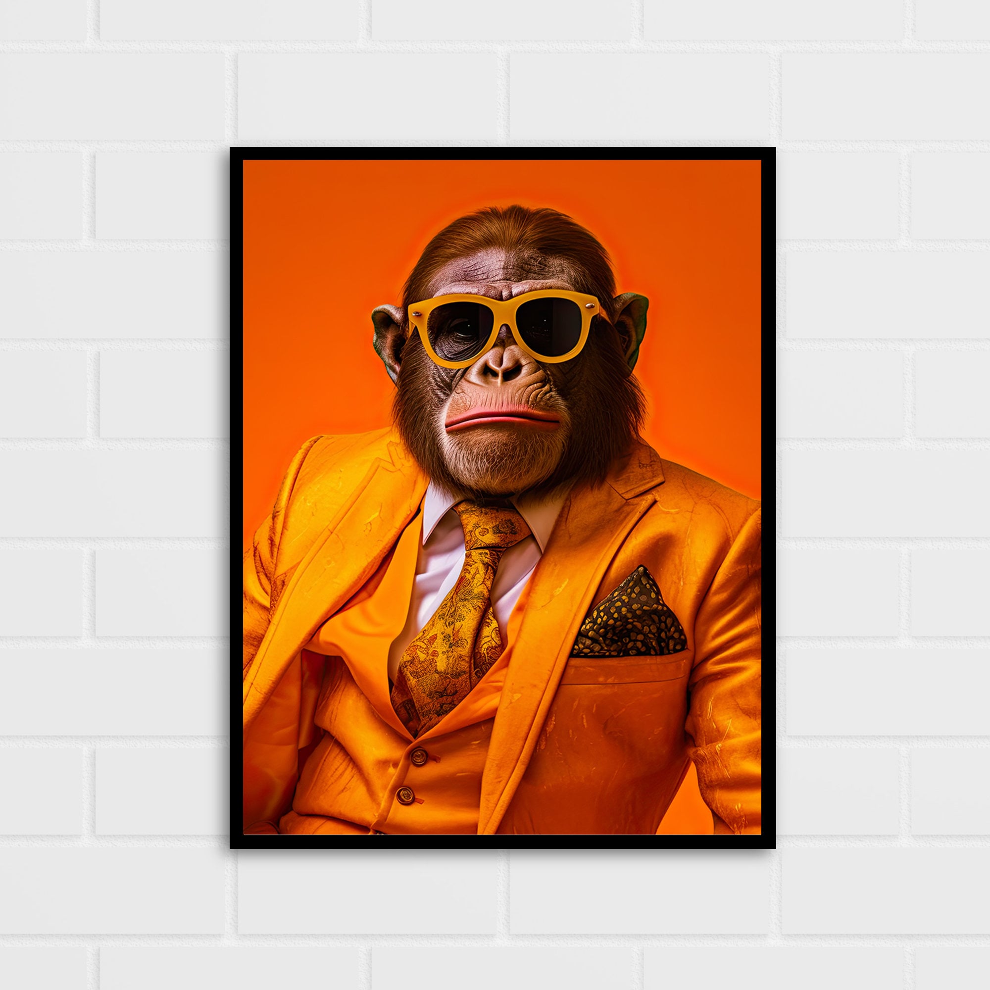 Posh Suited Ape Art | Monkey Print | Multiple Sizes - Etsy