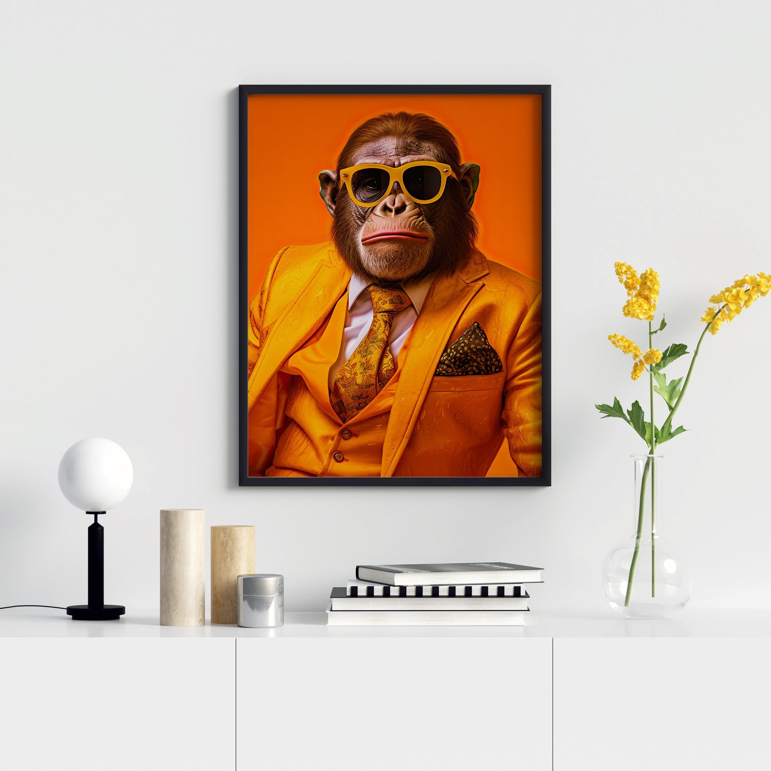 Posh Suited Ape Art | Monkey Print | Multiple Sizes - Etsy