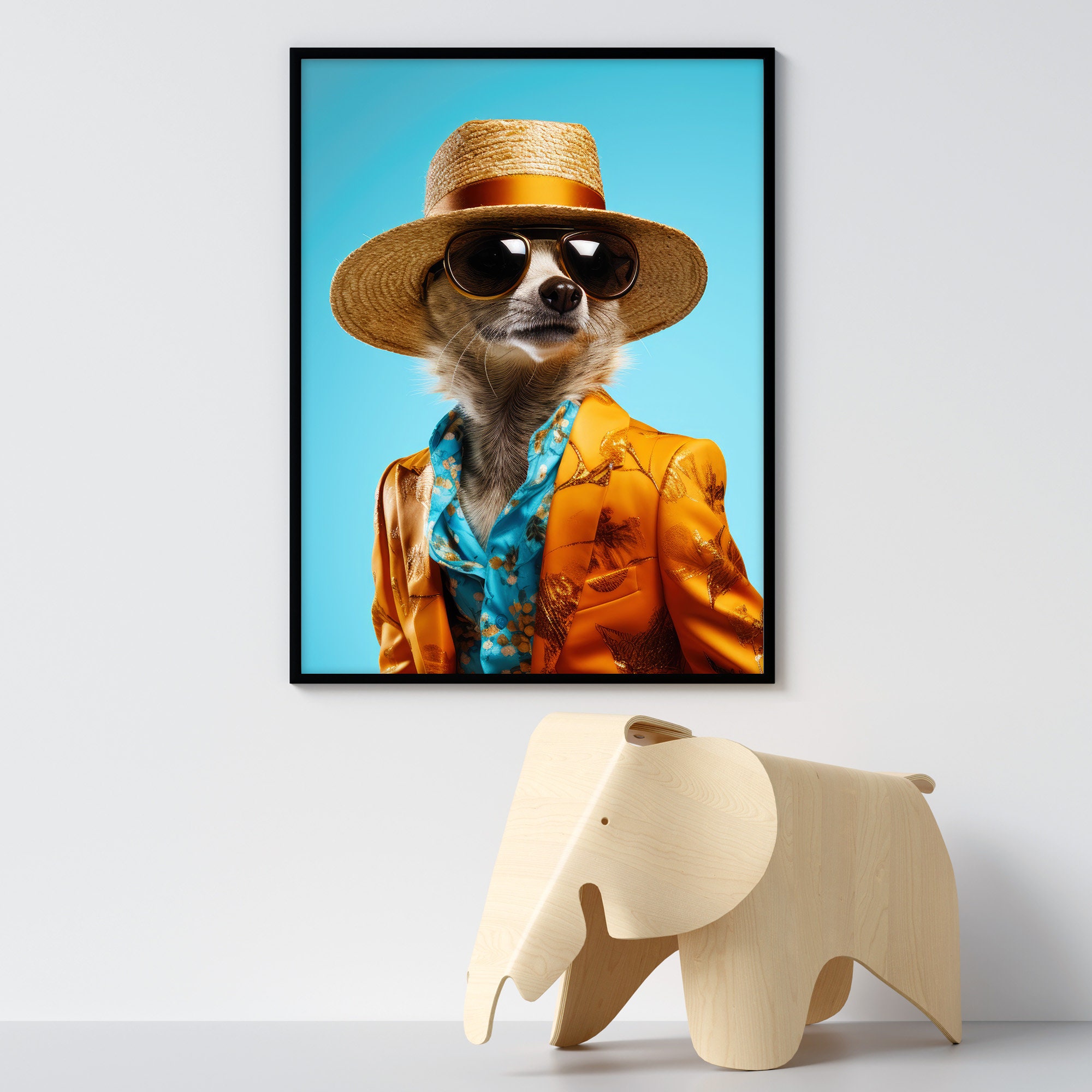 Cool Meerkat Art Print Meerkat Gift Multiple Sizes - Etsy