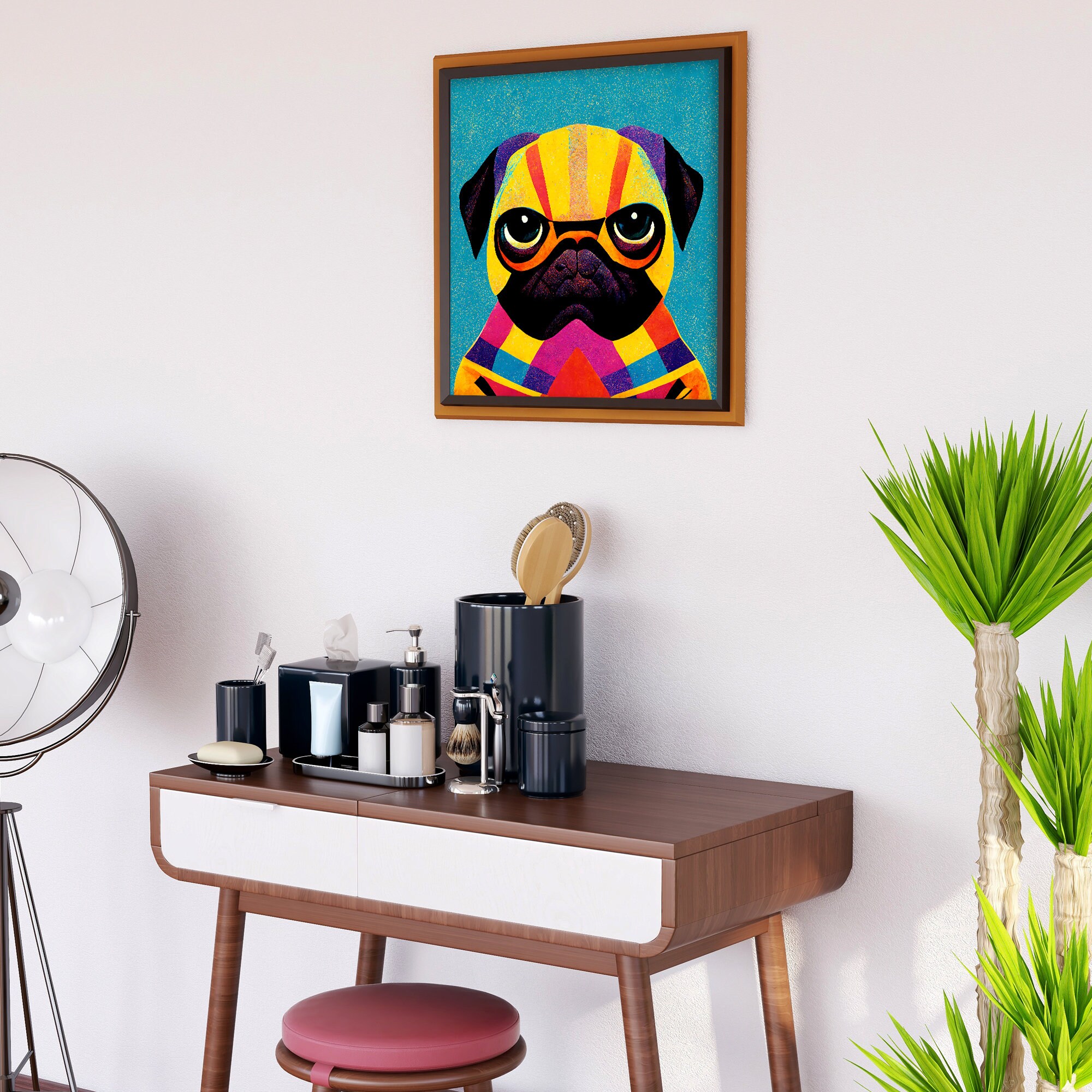 Pug Poster Pop Art Style Wall Art Multiple Sizes - Etsy
