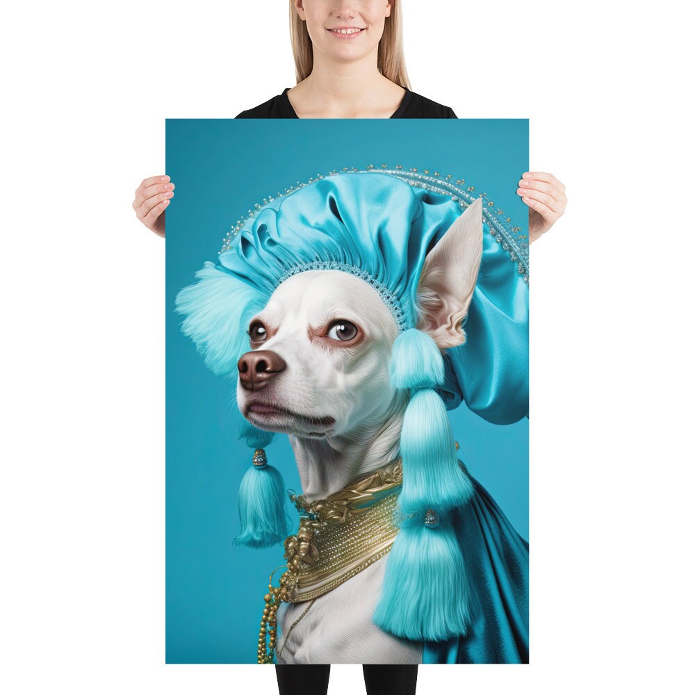 Fabulous Dog Portrait Dog in Drag Art Print Multiple Sizes - Etsy