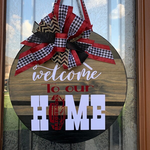 Arkansas Razorback Door Hanger - Etsy