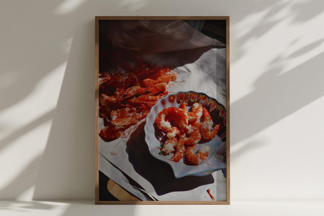 Peeled Prawn Poster - Etsy