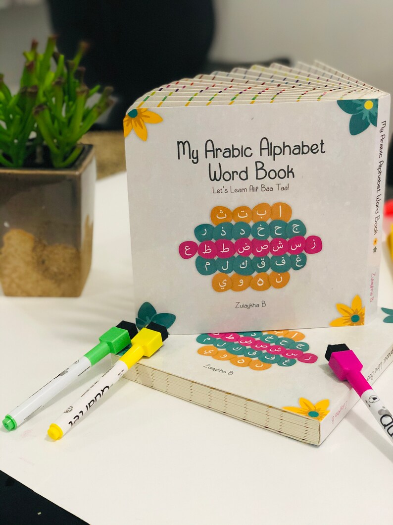 My Arabic Alphabet Word Book! Arabic and Islamic Gifts for Kids | Wipe ...