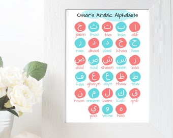 Alif Baa Taa Wall Poster (multicolor) - Digital Copy - Etsy