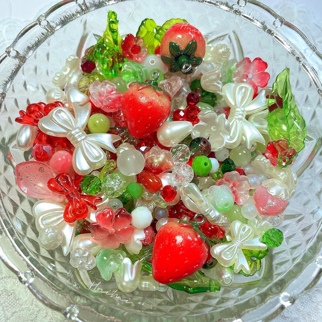 Strawberry Bead Soup - Strawberry Beads - Plastic Glass Beads ...