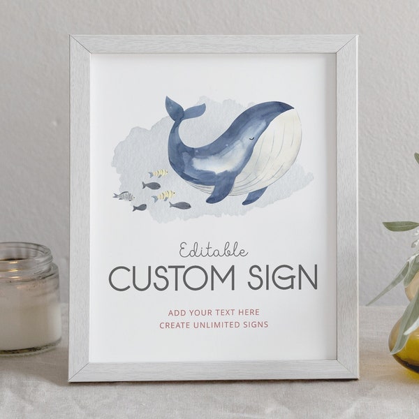 Whale Sign - Etsy