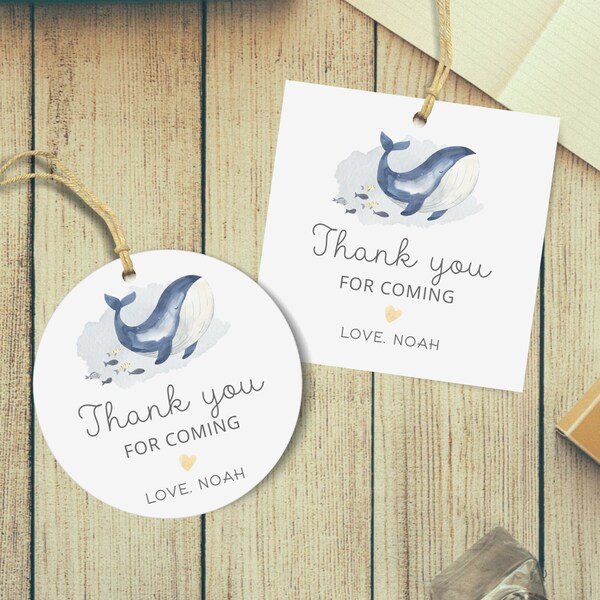 Whale Gift Tags - Etsy