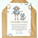 Editable Robot Party Thank You Card, Robot Birthday Thank You Note ...
