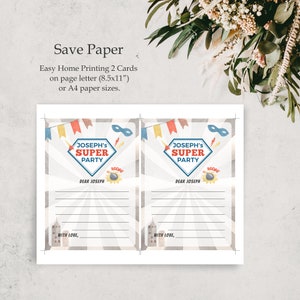 Editable Superhero Time Capsule Sign, Superhero Message Cards, Modern ...