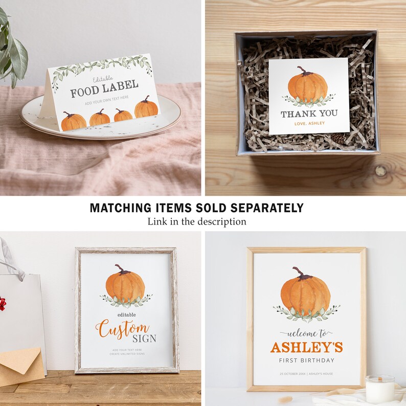 Editable Pumpkin ONE Highchair Banner Halloween Party Bunting - Etsy