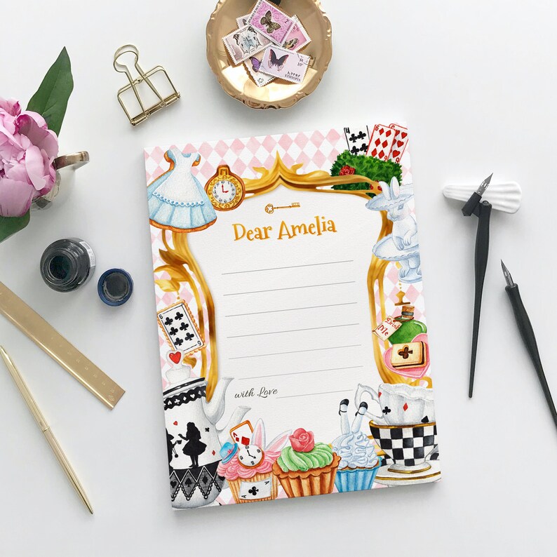 Editable Alice in Wonderland Time Capsule Sign, Matching Message Cards ...