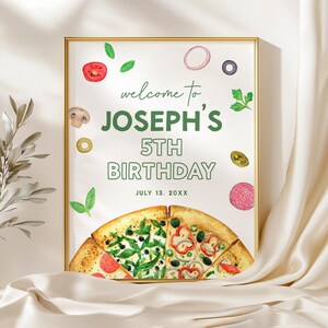 Pizza Party Welcome Sign, Pizza Making Birthday Welcome Board, Kids ...