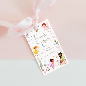 Editable Fairy Birthday Favor Tags, Magical Fairy Garden Party Gift ...