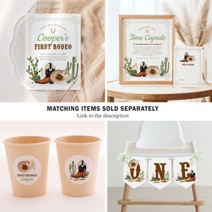 Editable My First Rodeo Birthday Welcome Sign, Cowboy Party Welcome ...