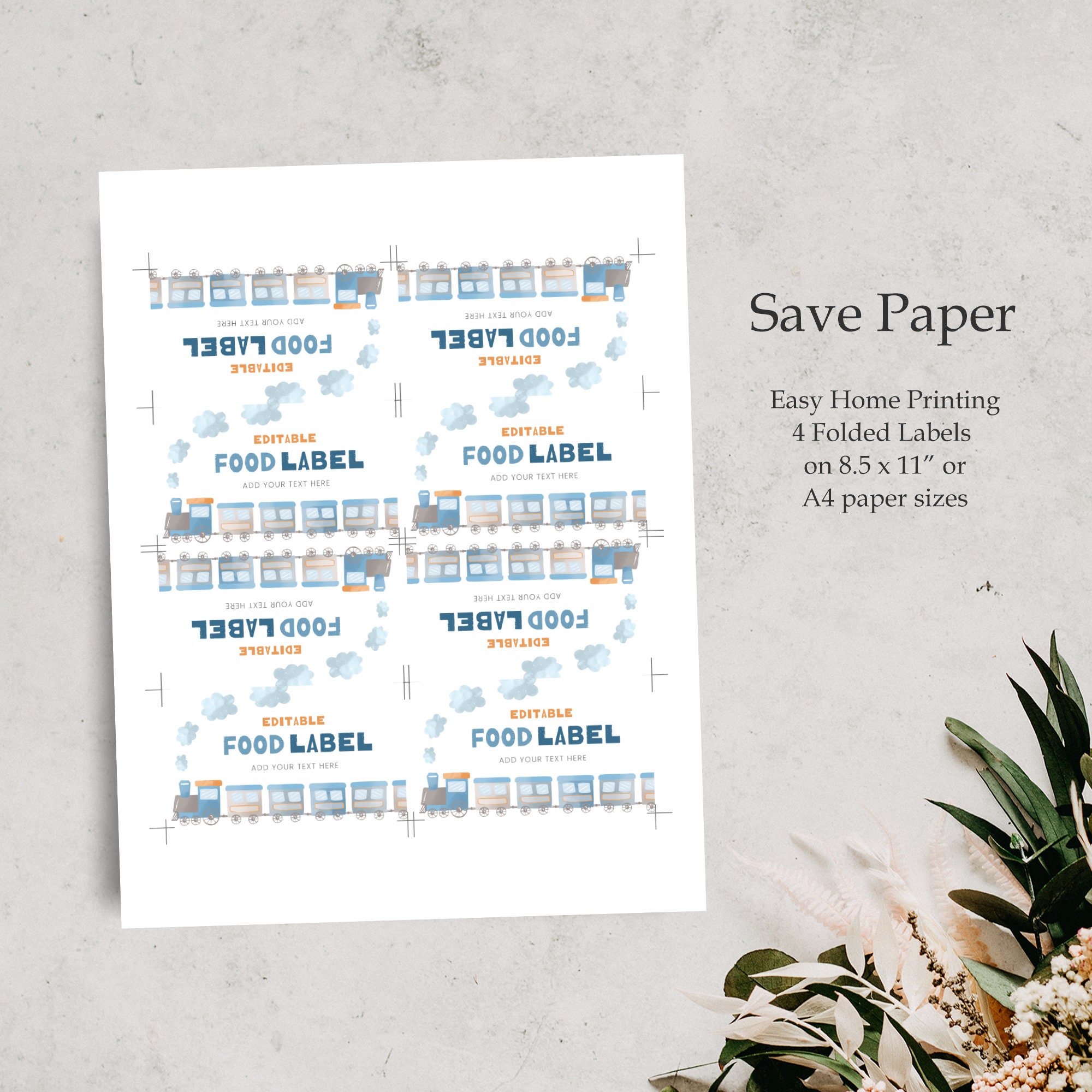 Editable Train Birthday Food Label Choo Choo Train Party - Etsy