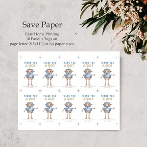 Editable Robot Party Favor Tags, Robot Birthday Gift Tags, Robot Tags ...