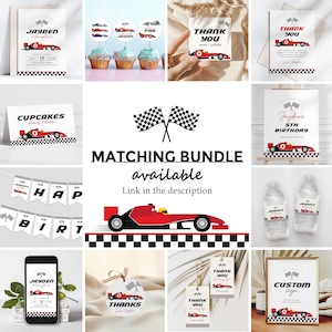 Race Car Birthday Favor Tags, Racing Car Gift Tags, Race on Over, Boy ...