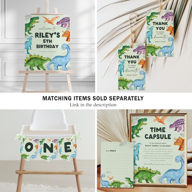 Dinosaur Happy Birthday Banner, Dino-mite Party Bunting Banner, Boy ...