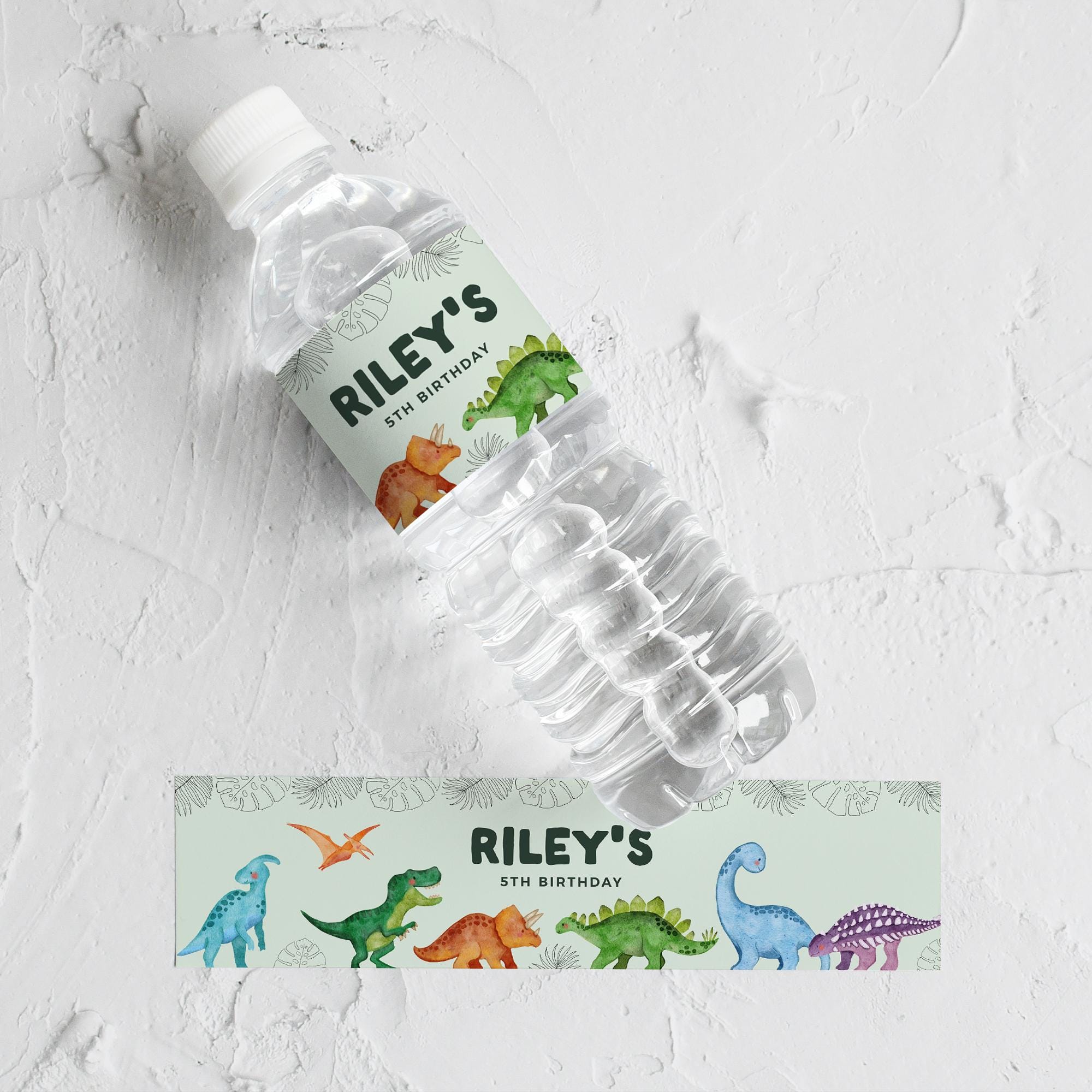 Dinosaur Birthday Water Bottle Label, Dino-mite Party Label, Boy ...